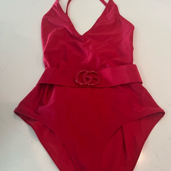 Gucci | Swim | Gucci One Piece Red Swimsuit | Poshmark
